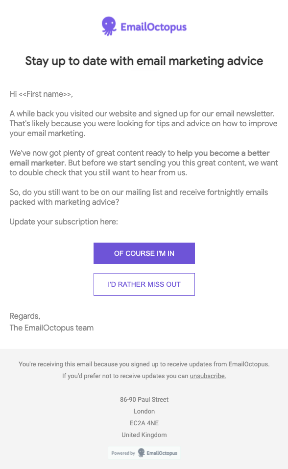 How to deal with a stale email list | The EmailOctopus Blog